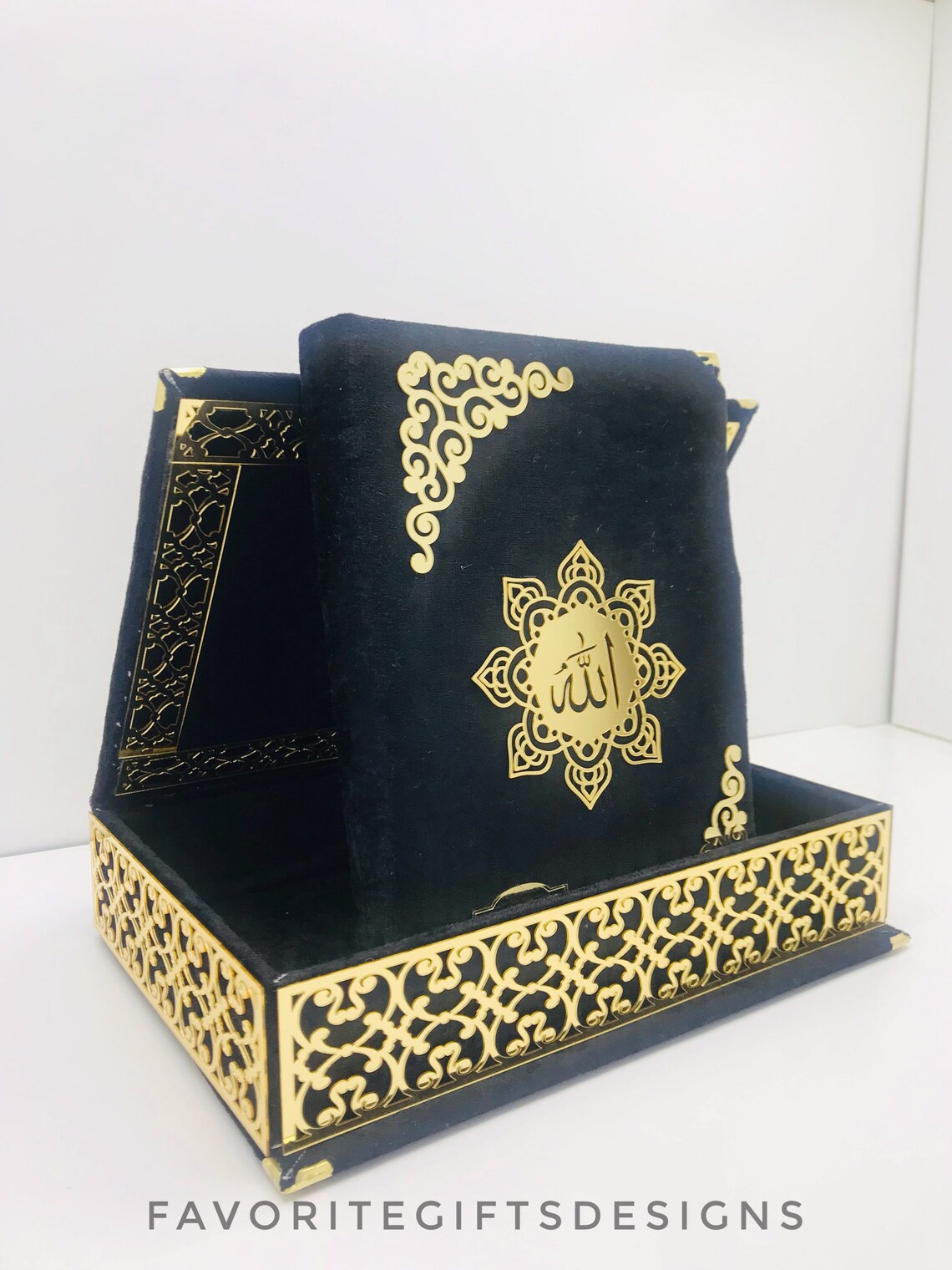 Islamic Velvet Quran Set Velvet Quran and Velvet Box Muslim - Etsy