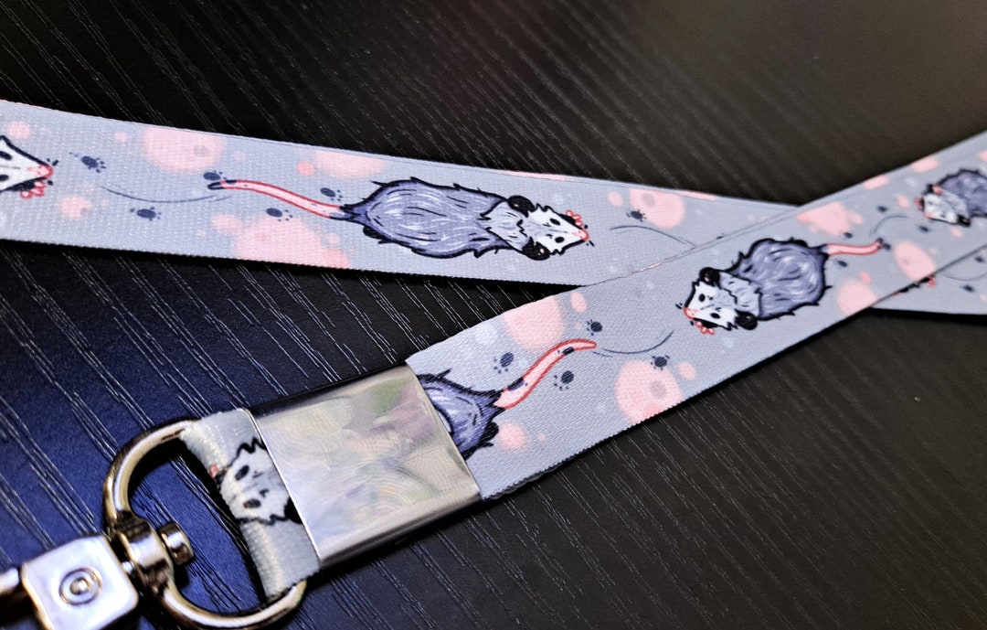 Cute Opossum Nylon Lanyard | Funny Animal Badge Holder - Etsy
