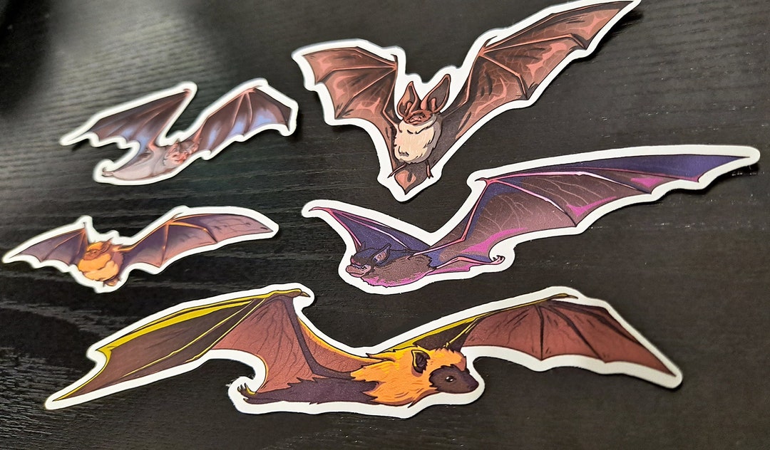 Cute Spooky Halloween Bat Sticker Pack Spoopy Scary Fall - Etsy