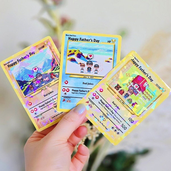 Custom Pokemoncard for Father - Etsy