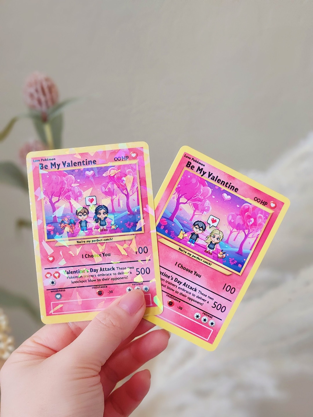 Custom Pokemon Valentine's Day Card, Personalized Pokemon Card, Custom ...