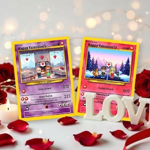 Pokemon Valentine's Day Card, Custom Pokemon Card, Boyfriend Gift ...