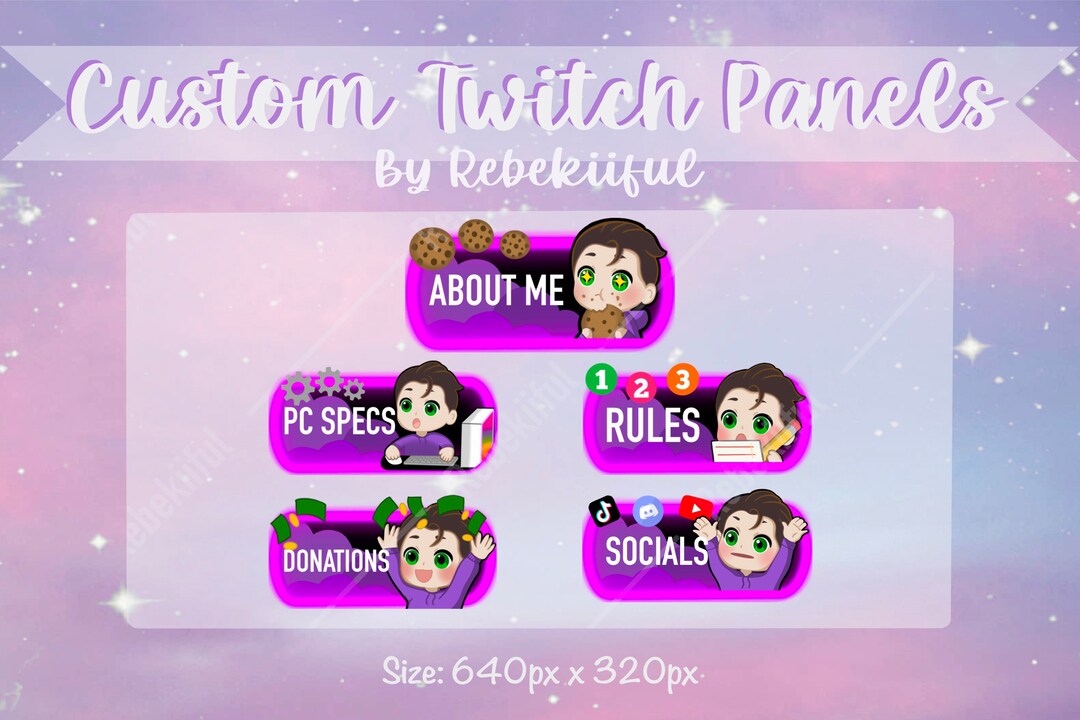 Custom Chibi Twitch Panels - Etsy