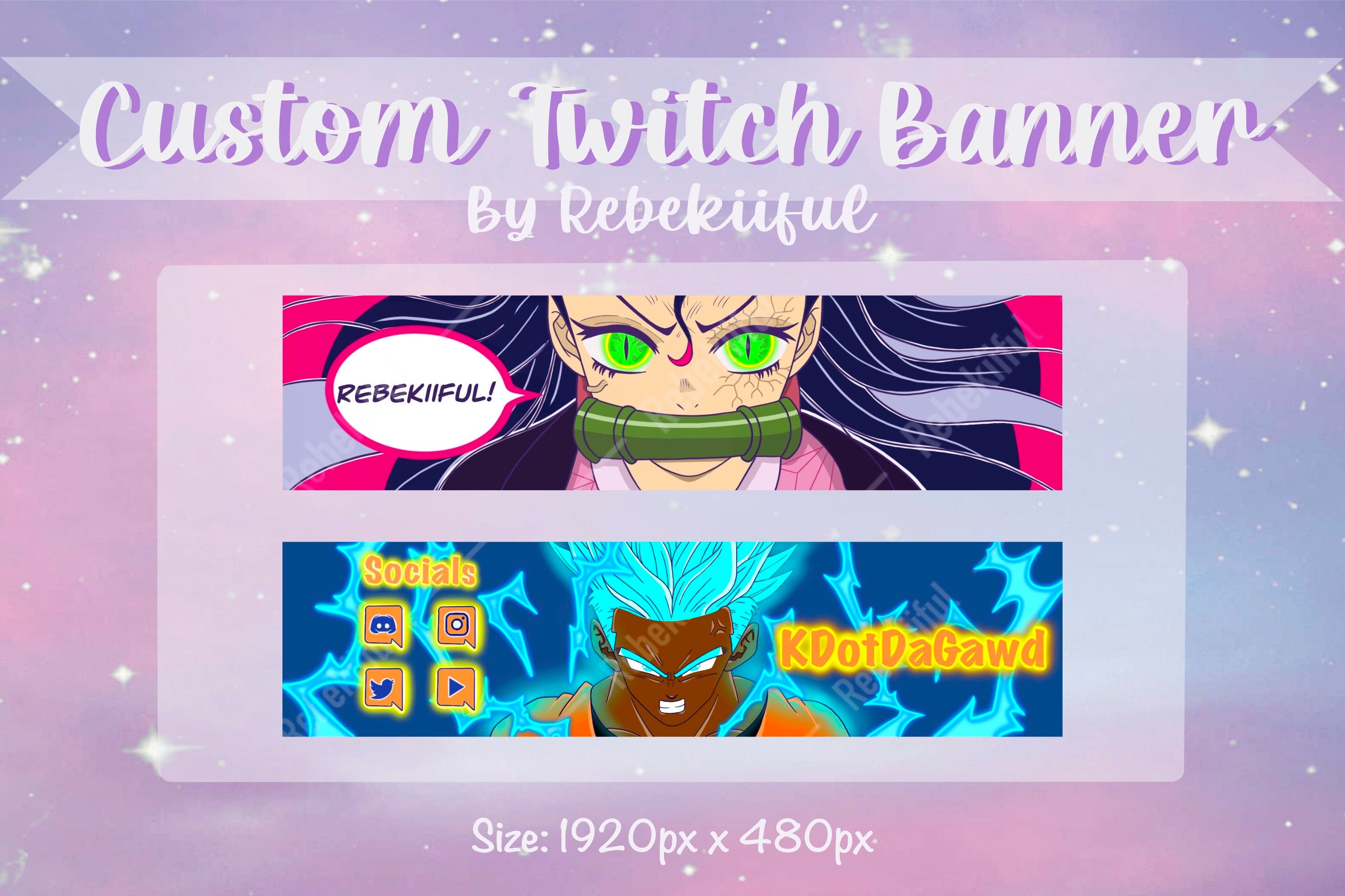 Custom Anime Twitch Banners - Etsy