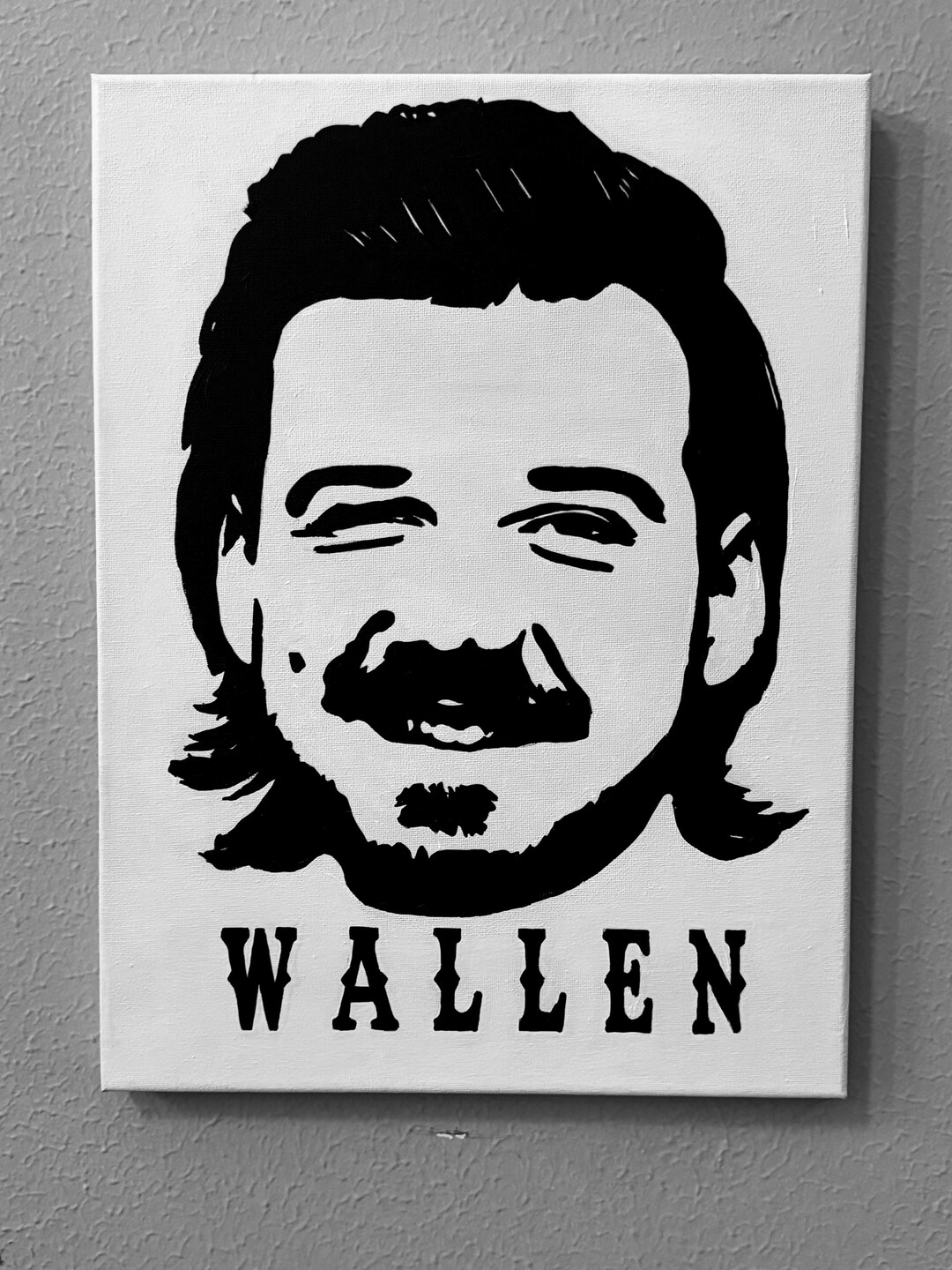 Morgan Wallen Wall Art, Country Music Gifts Painting Wall Decor 12x16 ...