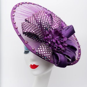 Shiyann Bee Purple Fascinator and Hats - Etsy