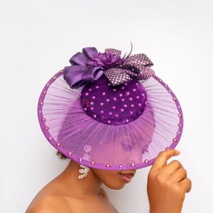 Shiyann Bee Purple Fascinator and Hats - Etsy