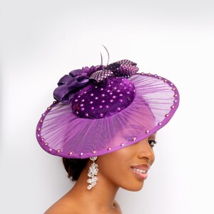 Shiyann Bee Purple Fascinator and Hats - Etsy
