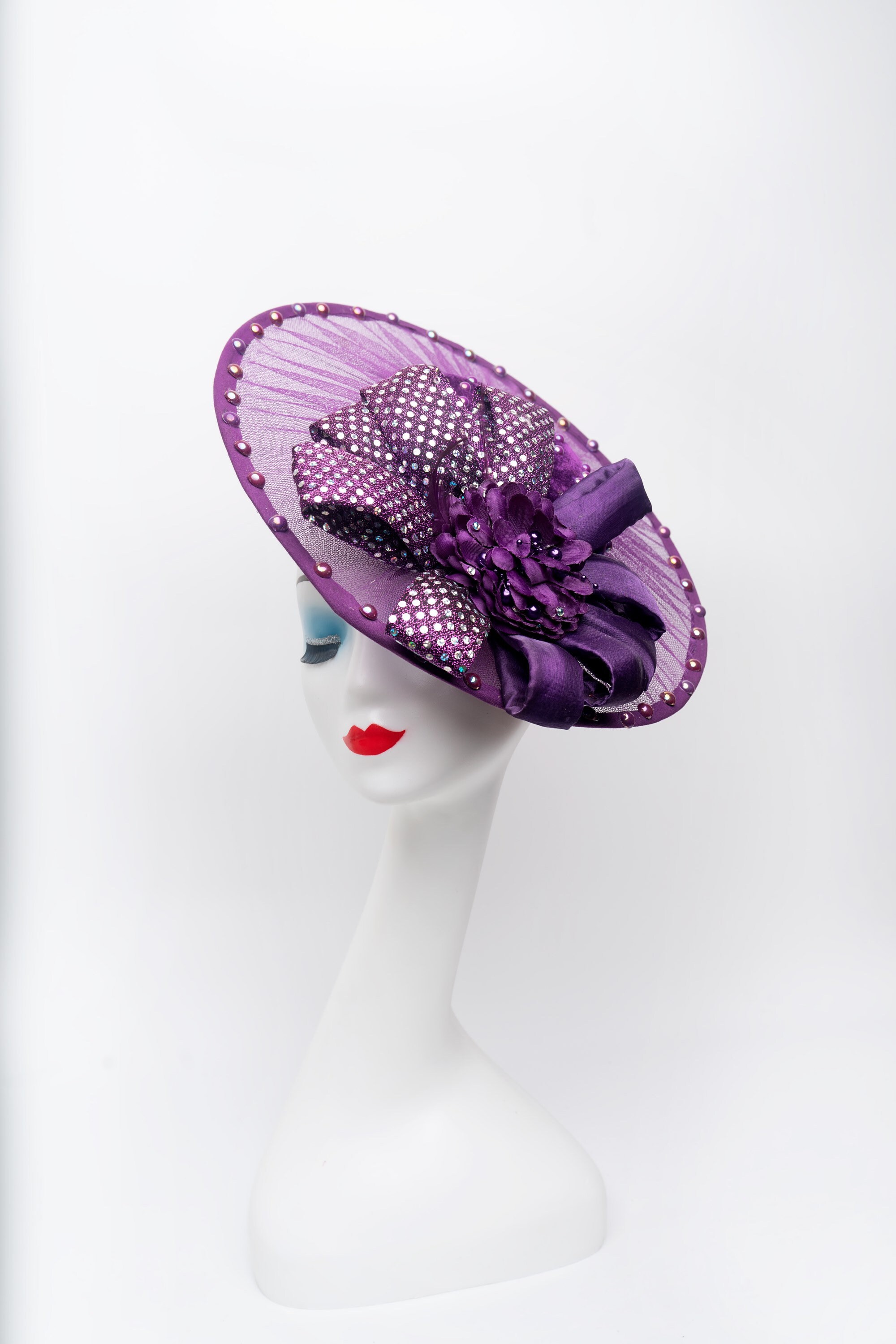 Shiyann Bee Purple Fascinator and Hats - Etsy
