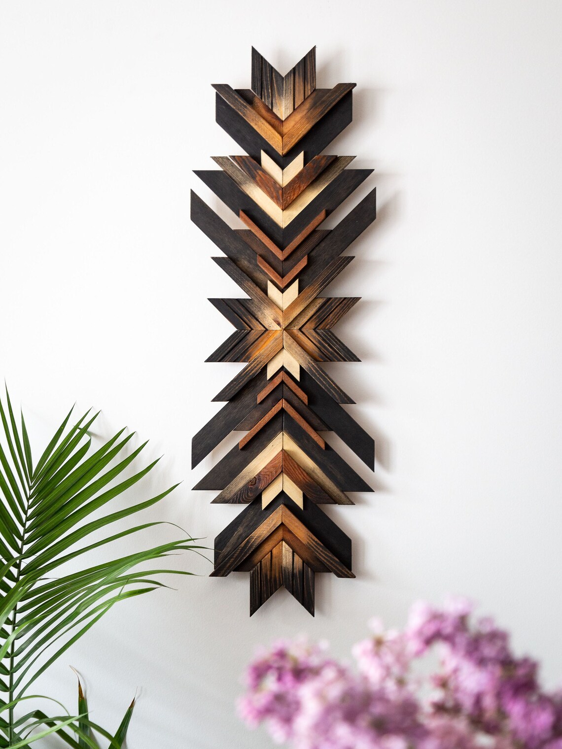 Wooden Wall Art Geometric Wall Decor Floating Wall Hanging - Etsy