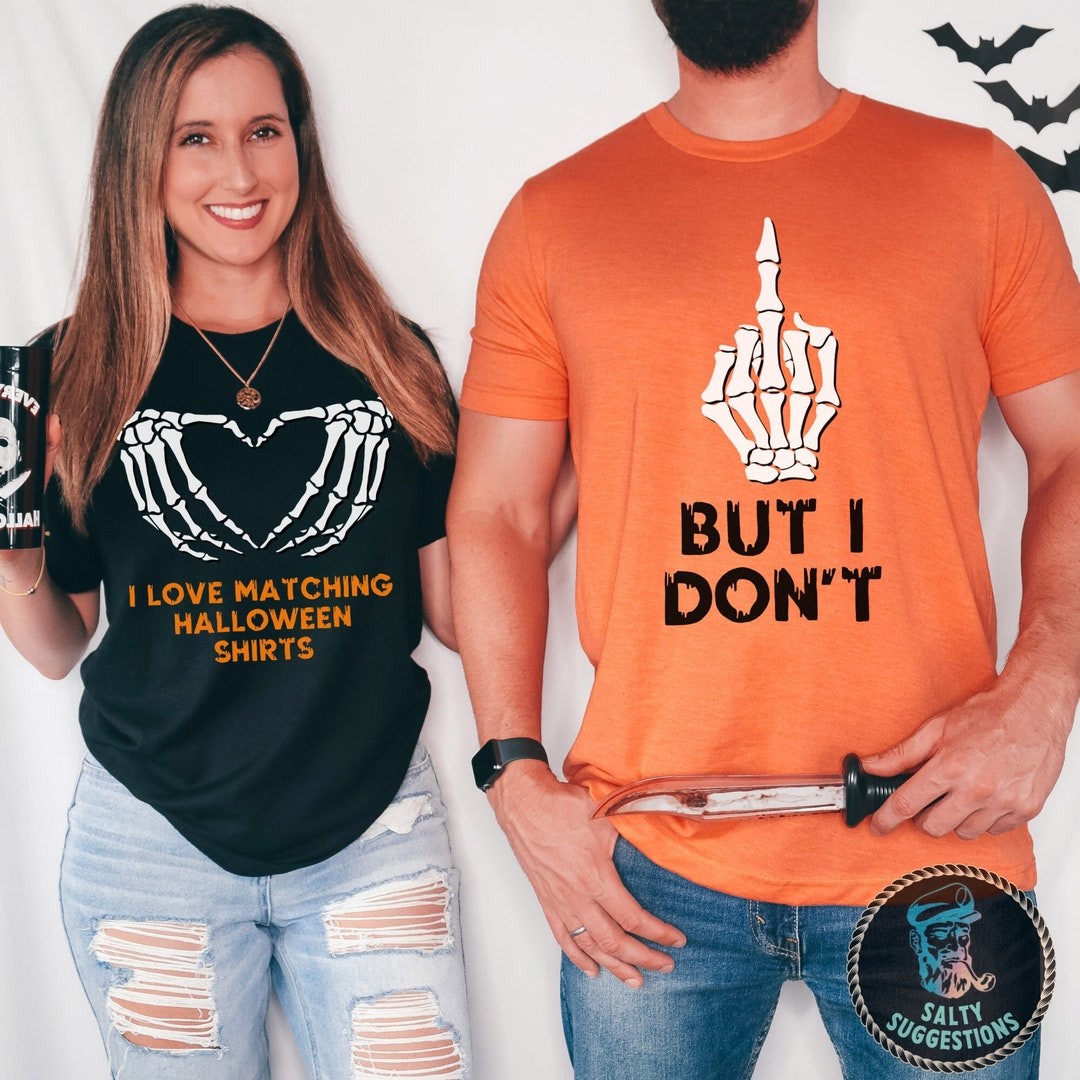 Funny Couples Halloween Shirts Matching Halloween Party Tshirts
