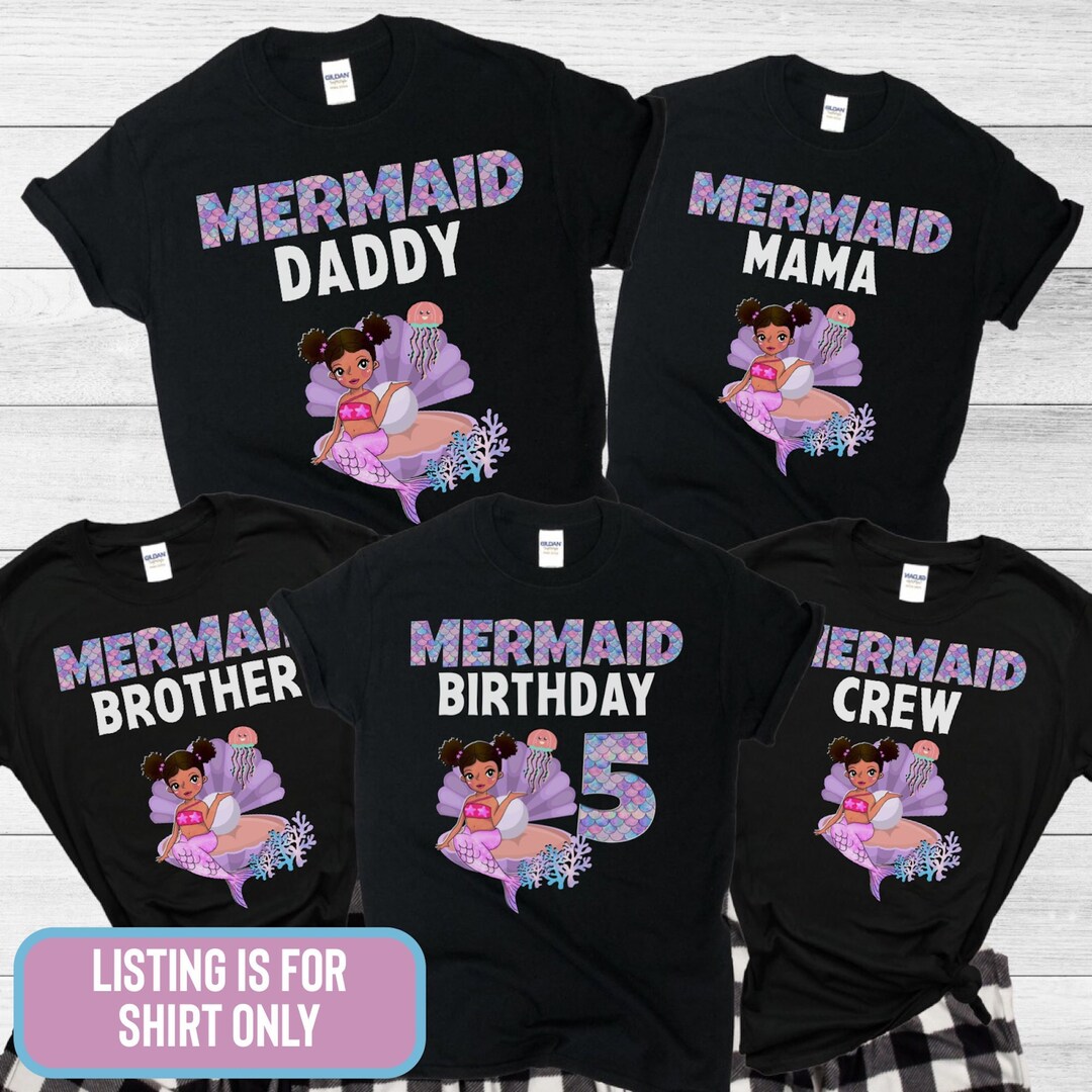 Family Mermaid Birthday Shirt, Matching Mermaid Shirts, Under the Sea ...