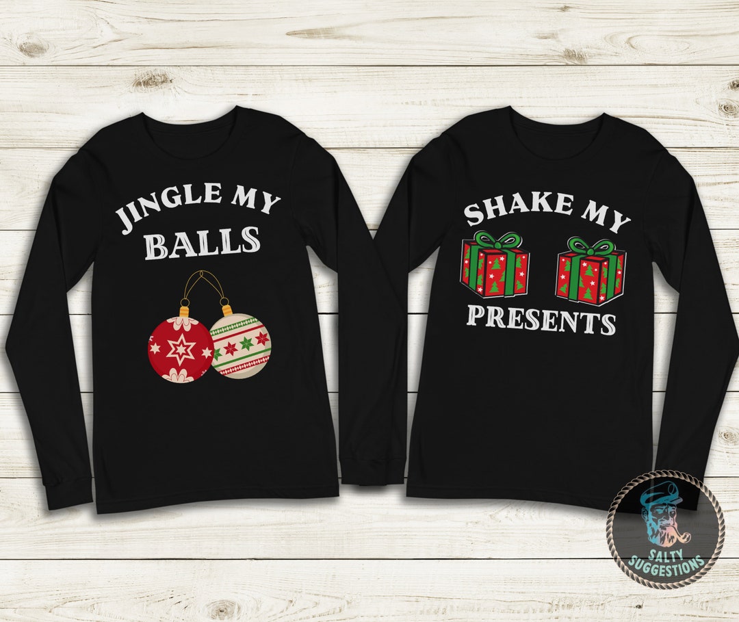 Funny Couples Christmas Shirts, Couple Christmas Pajama Shirts, Long ...