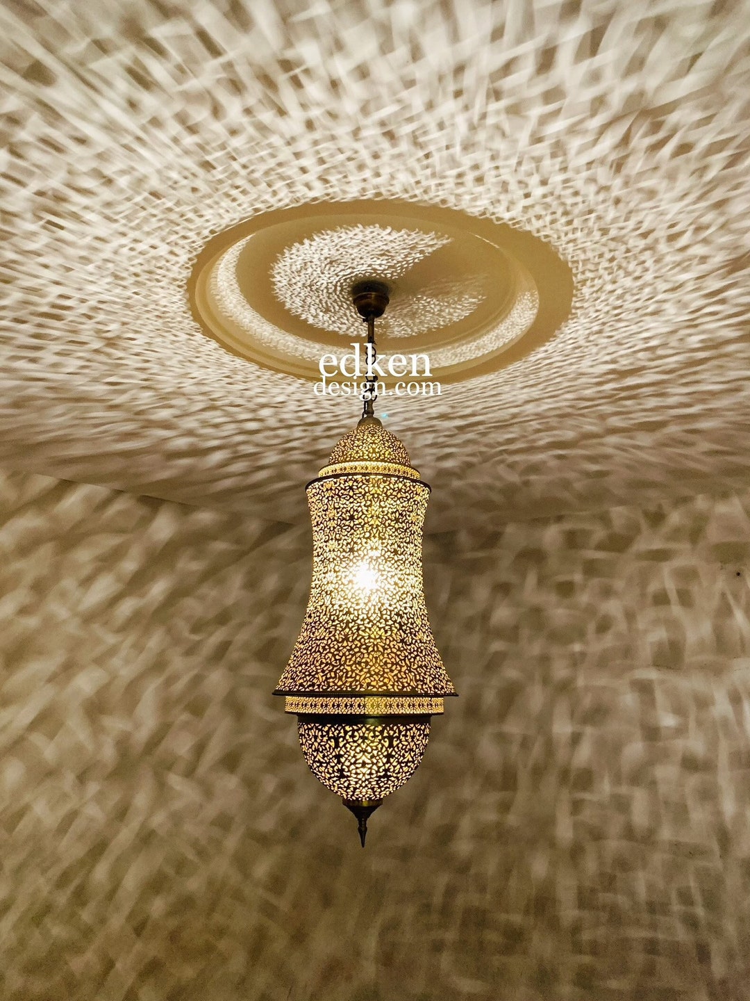 Large Moroccan Lamp CEILING Pendant Light Brass, Moroccan Lampshades ...
