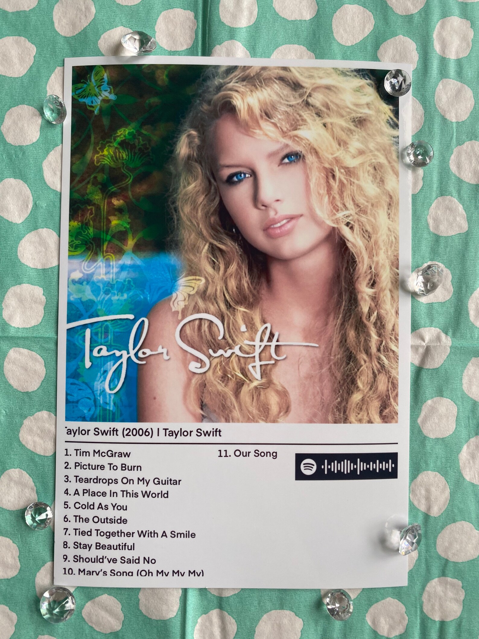 Taylor Swift Album Print Polaroid Style Spotify Codes | Etsy