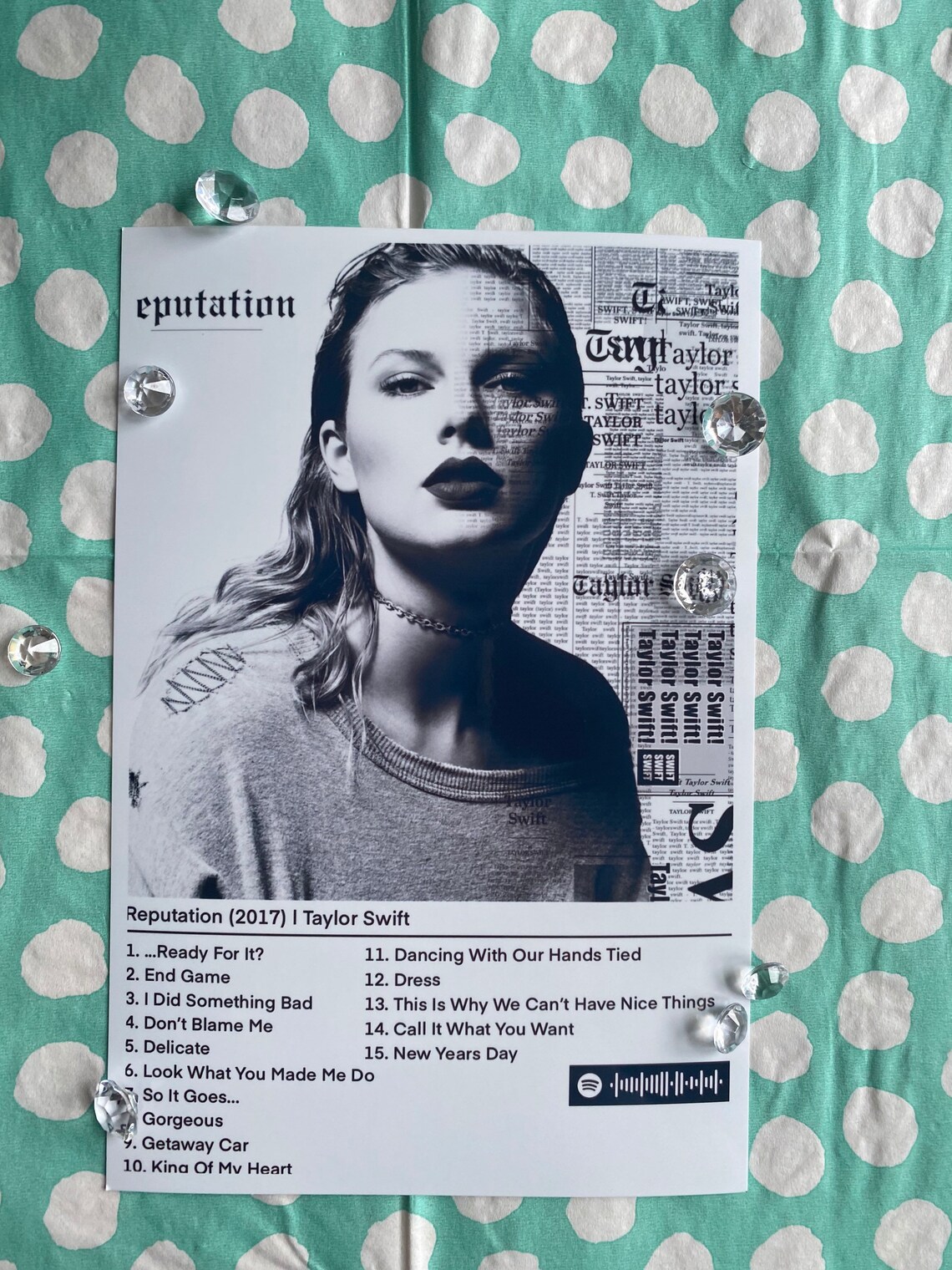 Taylor Swift Album Print Polaroid Style Spotify Codes | Etsy