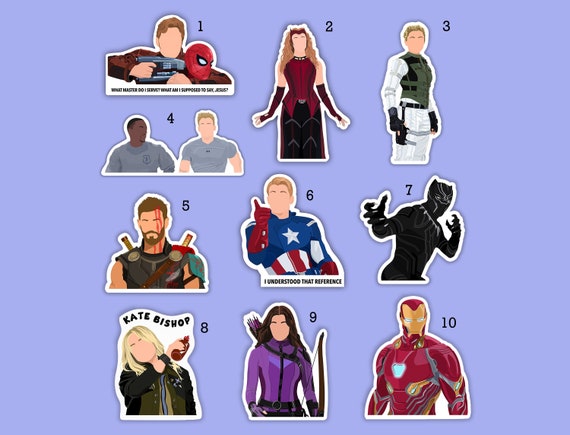 Marvel Sticker Pack Choose Your Own Sticker Marvel Stickers - Etsy
