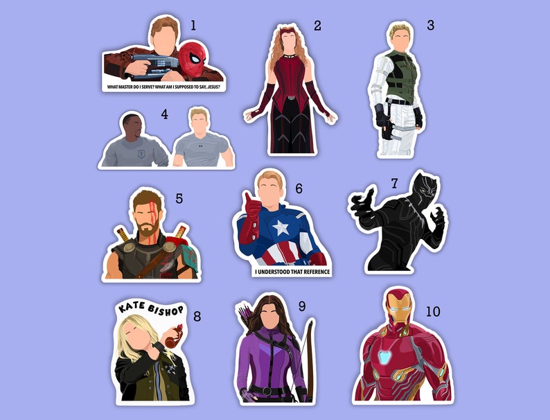 Marvel Sticker Pack Elige tu propia pegatina Marvel - Etsy España