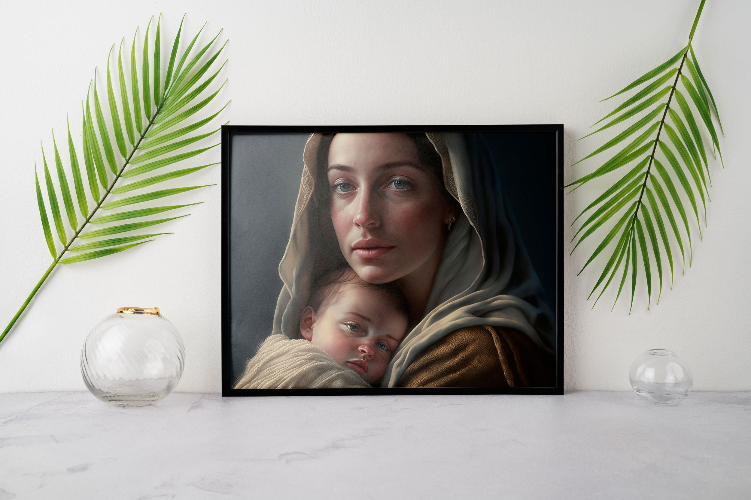 Virgin Mary With Baby JESUS -- AI Created - Etsy