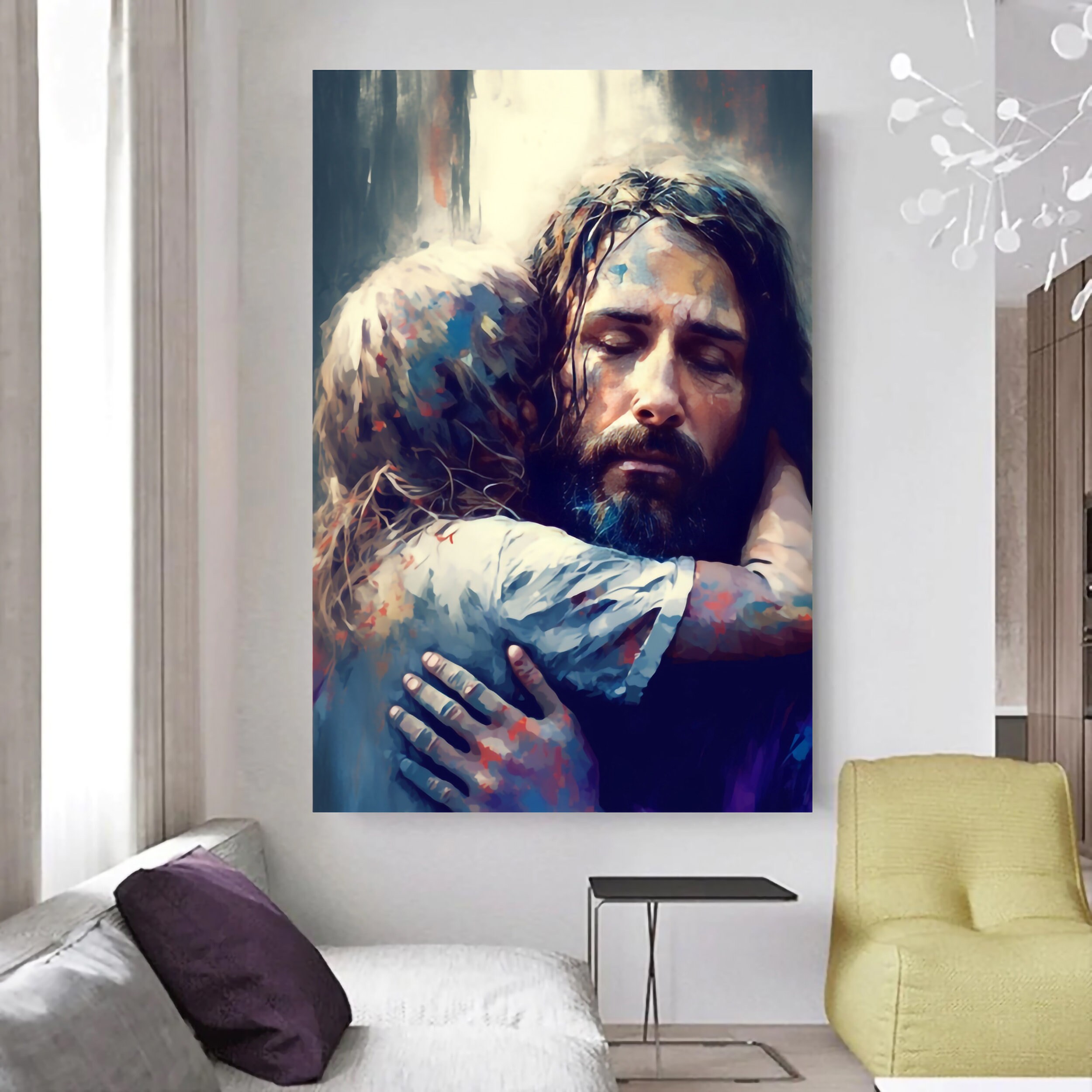 Jesus Hugging Girl Ai Generated Etsy