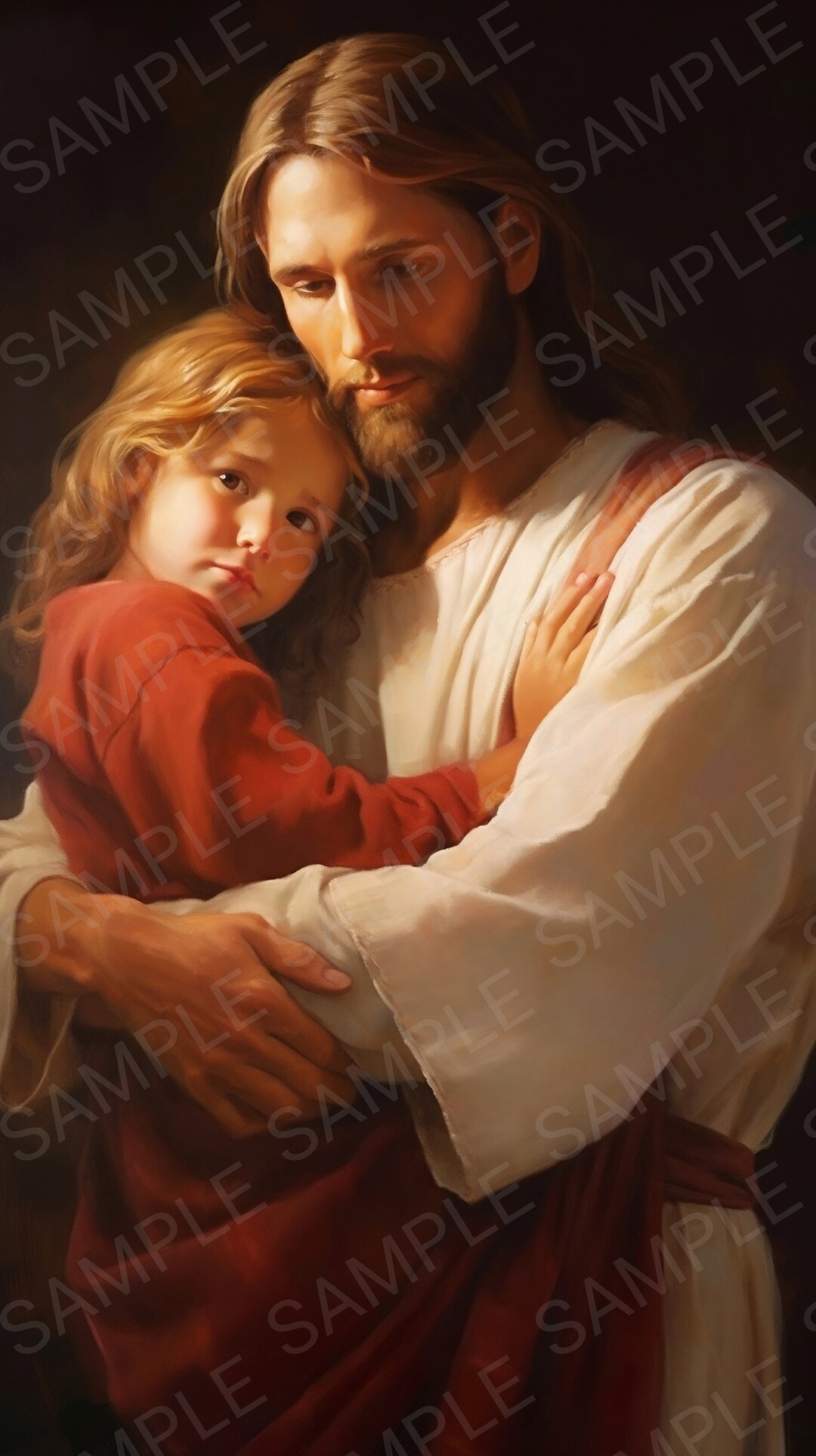 Jesus Hugging Girl - A Touching Ai-generated Embrace of Love - Etsy