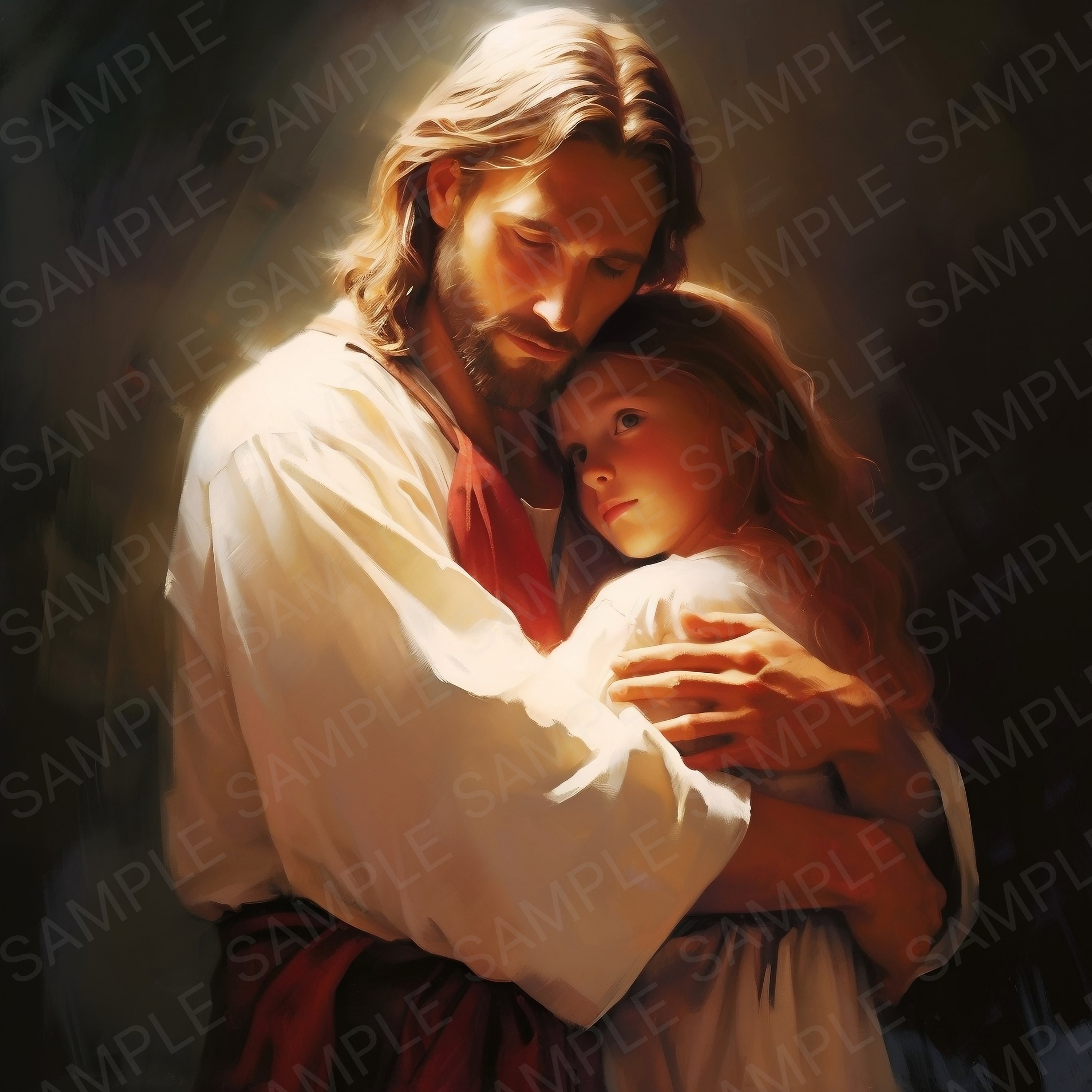 Jesus Hugging Girl - Divine Embrace: an AI Masterpiece of Love and ...