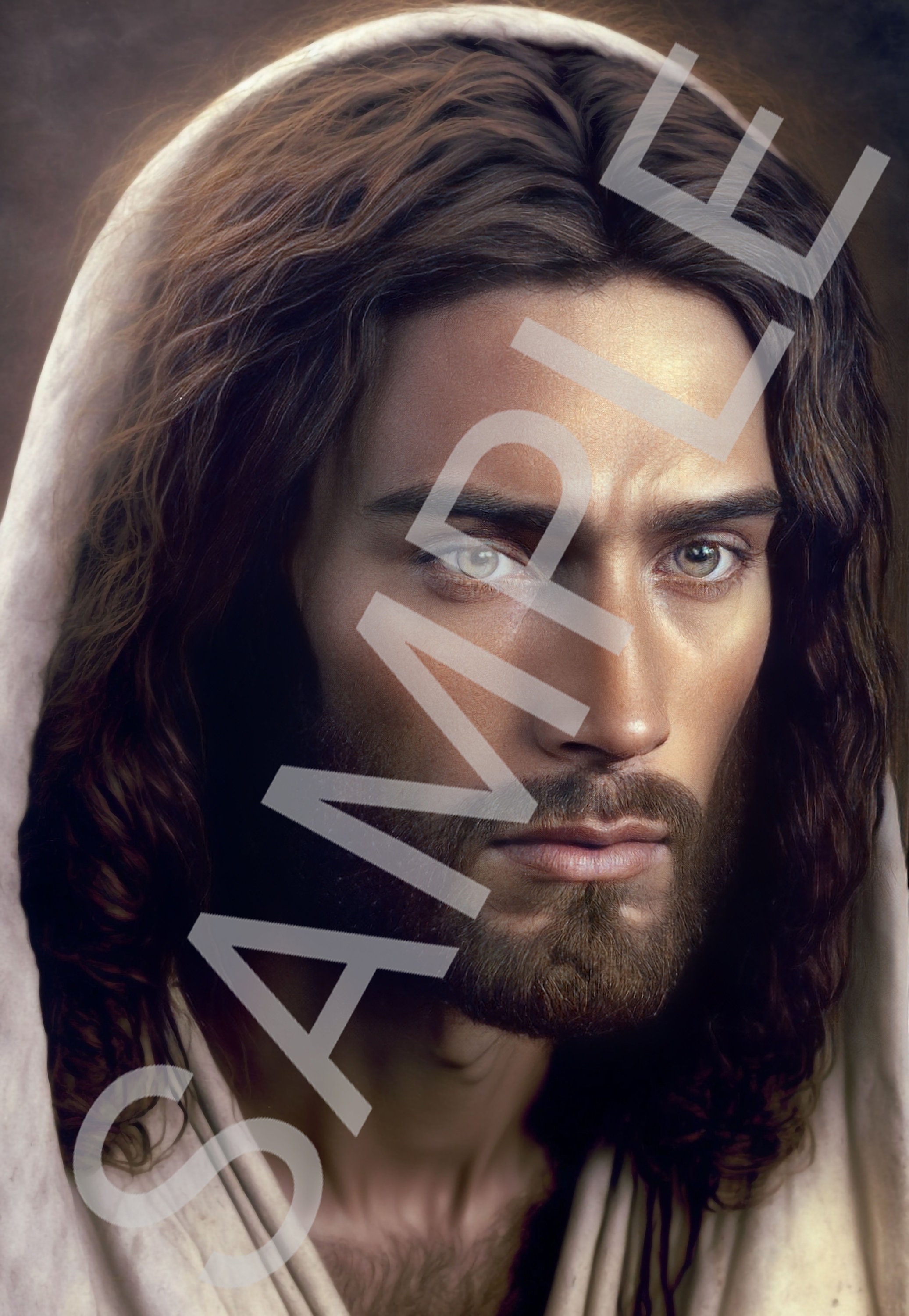 Jesus Close up Face Ai Generated - Etsy