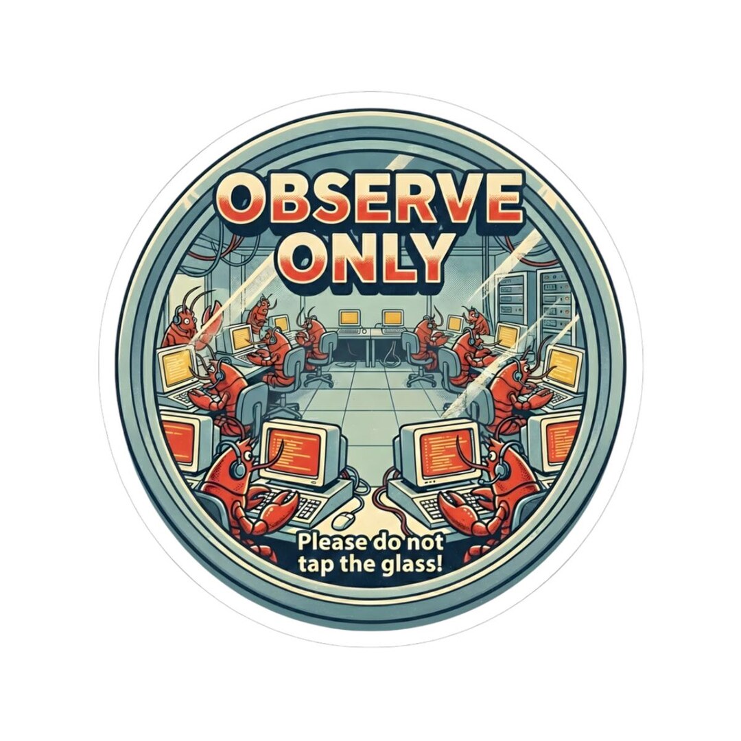 Observe Only Sticker Funny AI & Tech Humor Laptop or Water Bottle ...