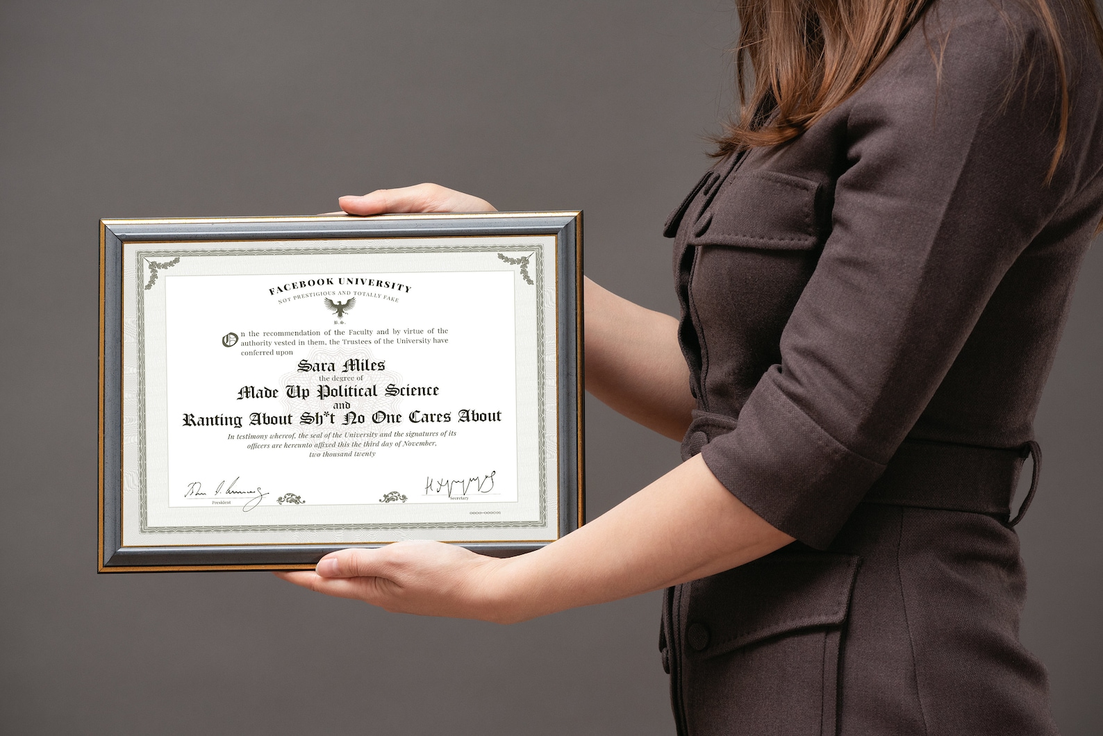 Novelty Diploma - Custom and Personalized - Novelty Certificate ...