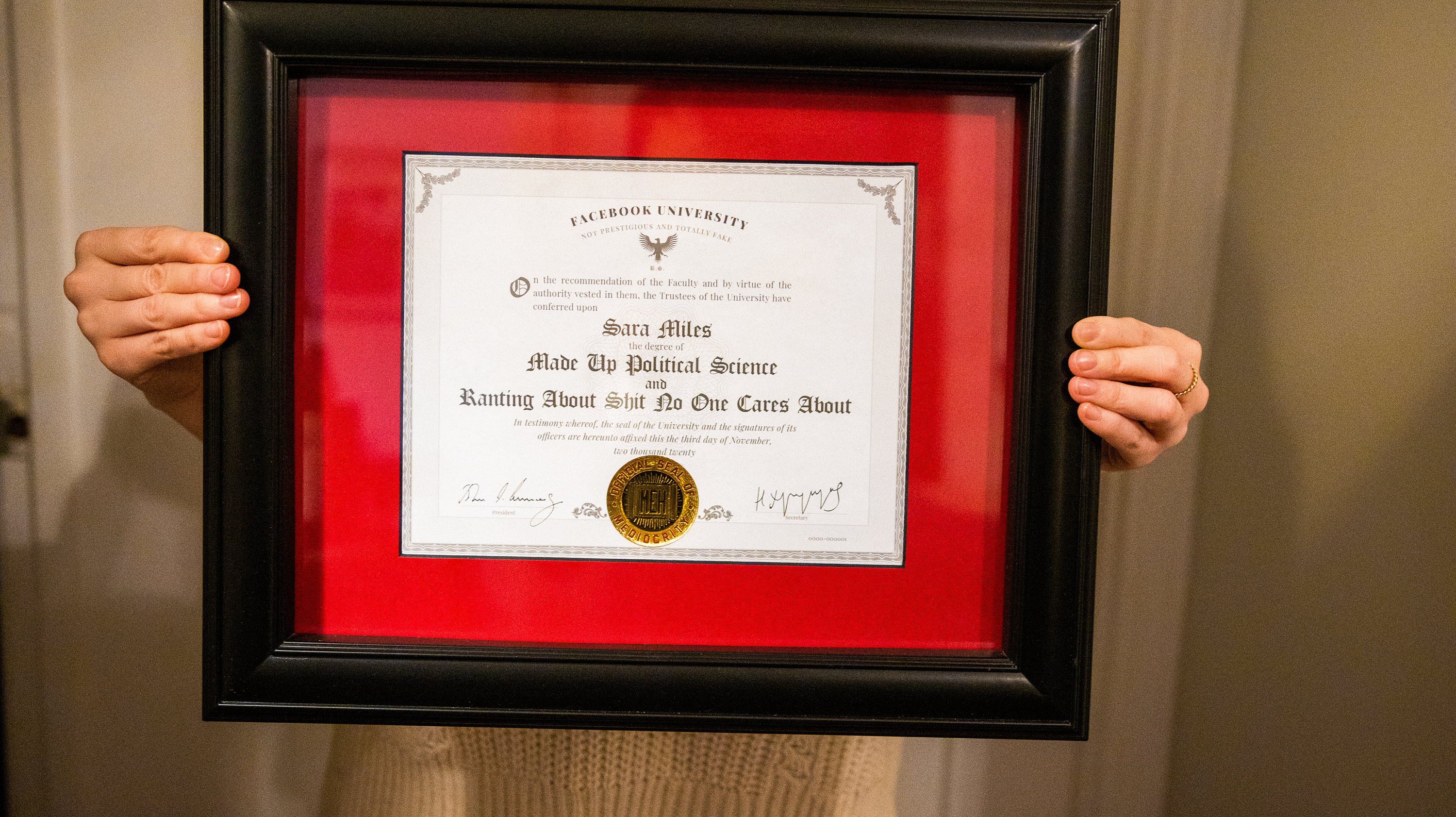 Novelty Diploma - Custom and Personalized - Novelty Certificate ...