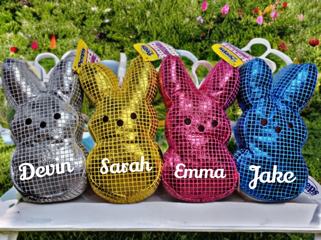 Personalized Easter Peeps With Clip. Metallic 6 Inch Peeps. Backpack ...