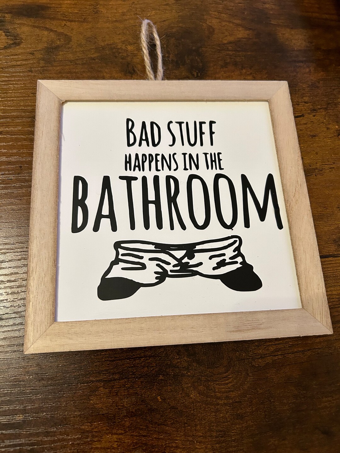 Bad Stuff Happens in the Bathroom Bobs Burgers Decor Hanging - Etsy