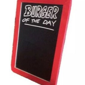 Bob's Burger's Inspired Chalkboard / Blackboard Burger of the Day Easel ...
