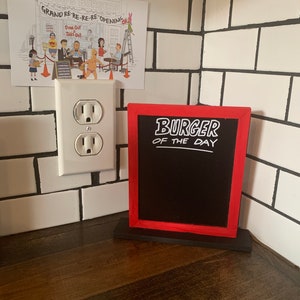 Bob’s Burgers Inspired Burger of the Day Chalkboard Burger Board Black ...