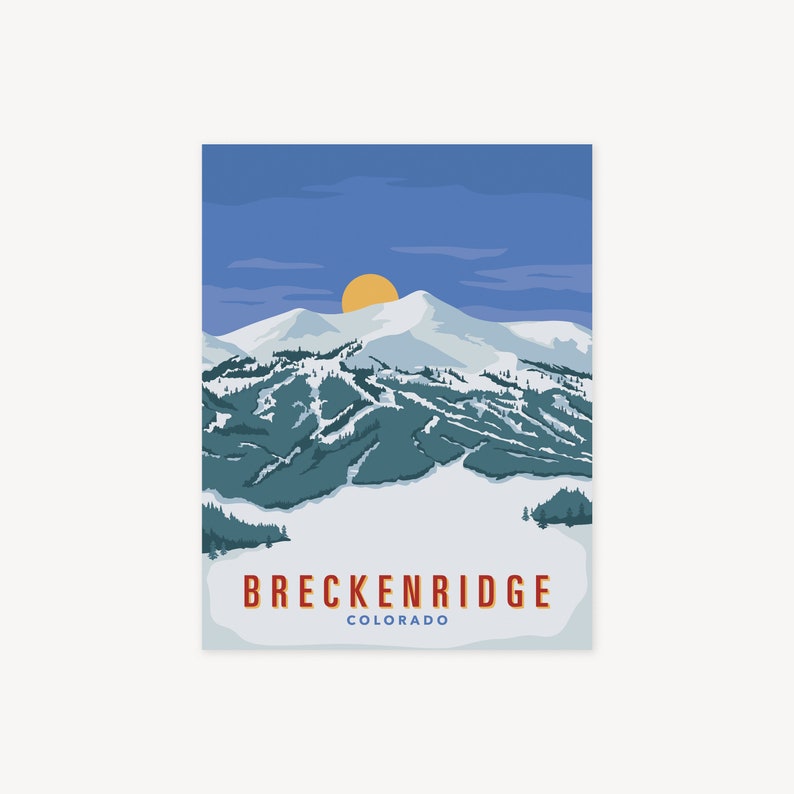 Breckenridge Colorado Ski Poster - Etsy
