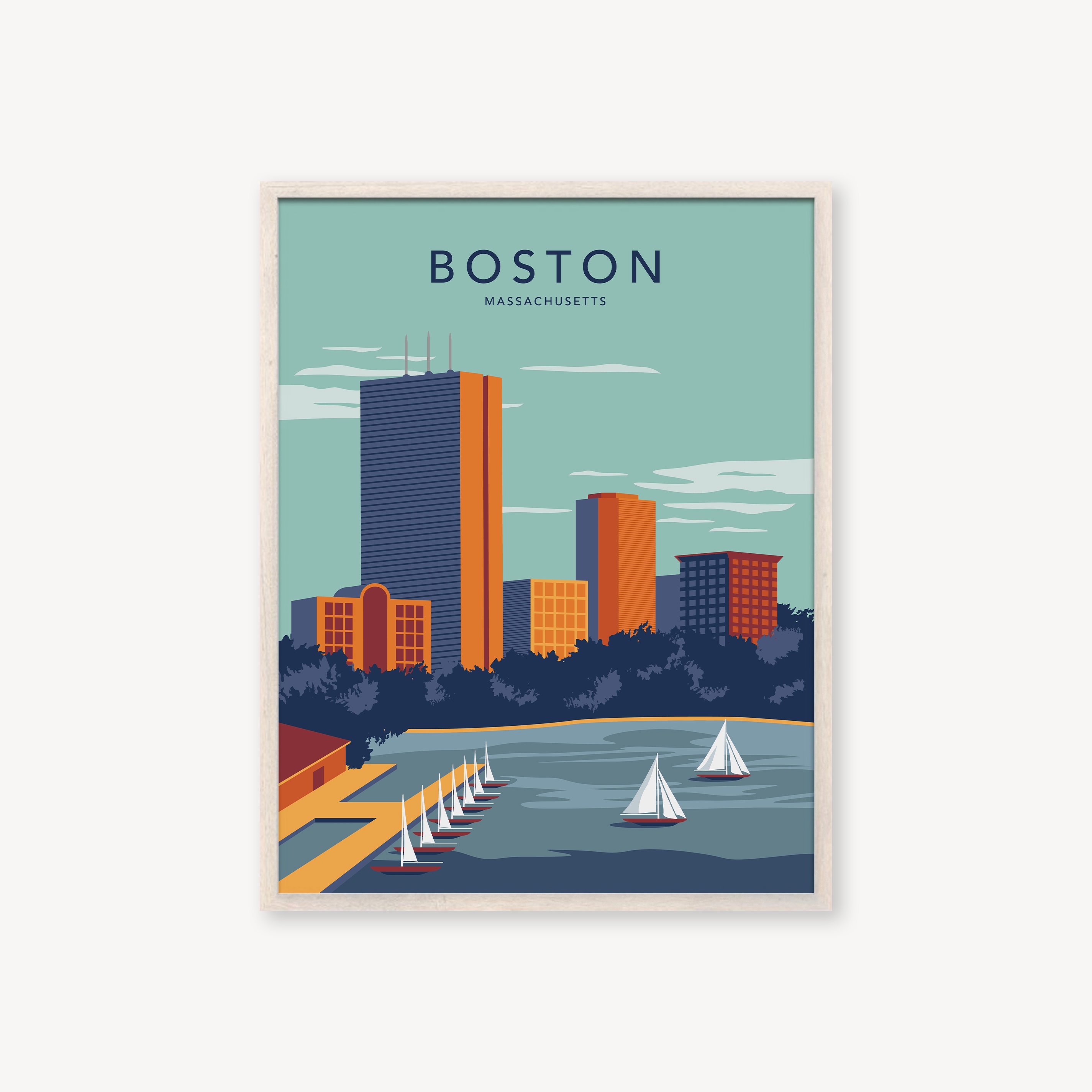 Boston Charles River Sailing Print - Etsy