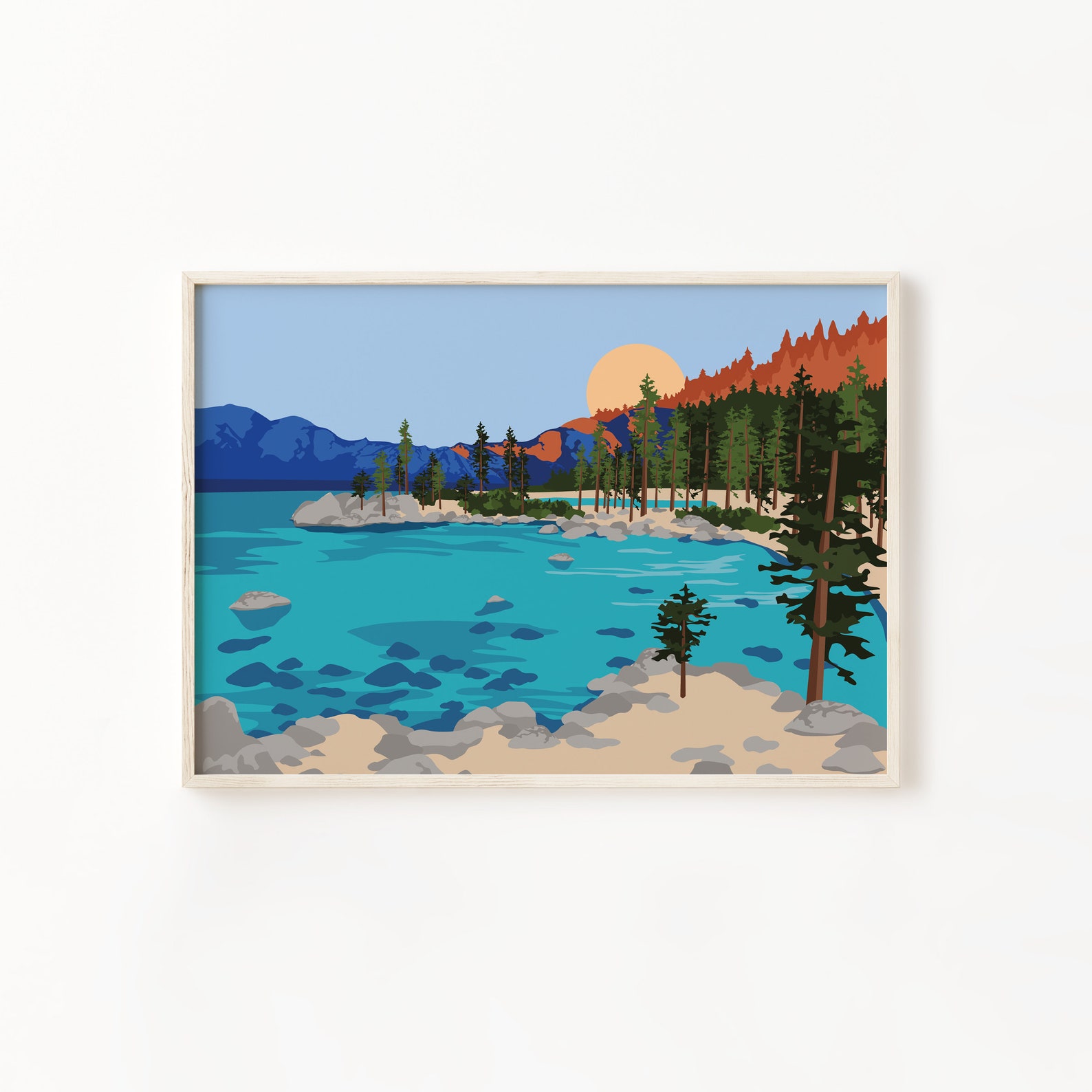 Lake Tahoe Sand Harbor Art Print - Etsy