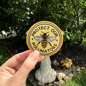 Protect Our Pollinators Vinyl Sticker - Save the Bees Cute Bee Sticker ...