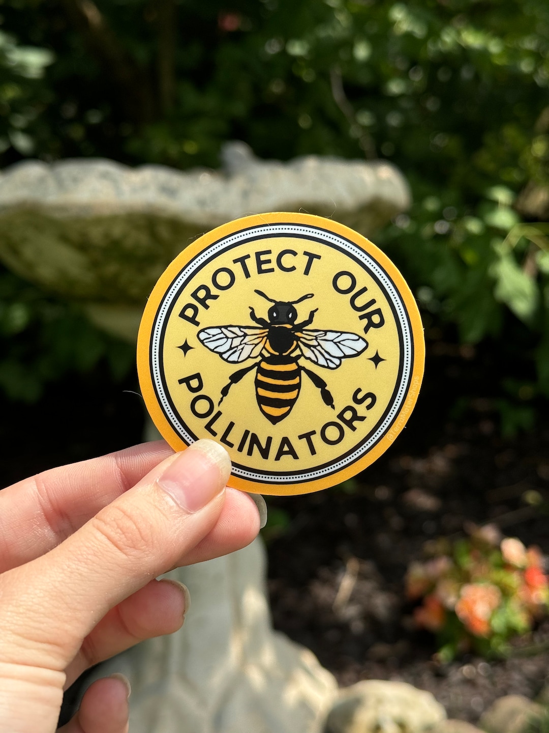 Protect Our Pollinators Vinyl Sticker - Save the Bees Cute Bee Sticker ...