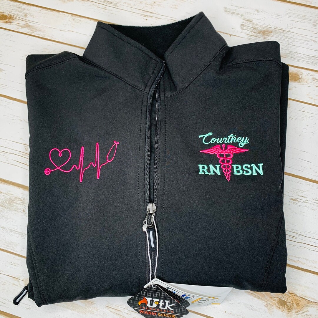 Heart With Double EKG Stethoscope Jacket Nurse Jacket - Etsy