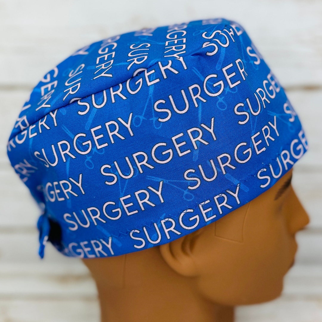 Surgical Hat, Men's, Unisex, Blue Surgery Hat, OR Nurse, Surgical Tech ...