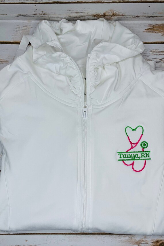 Stethoscope Jacket Nurse Jacket Personalized Embroidered | Etsy