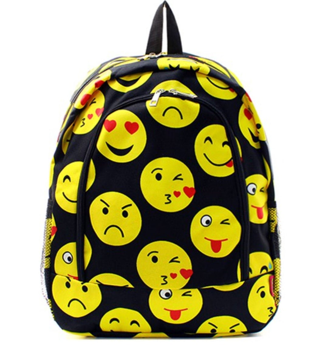 Emoji Canvas Backpack, Personalized Backpack, Embroidered Backpack ...