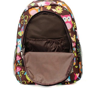 Owl Canvas Backpack, Personalized Backpack, Embroidered Backpack, Kids ...