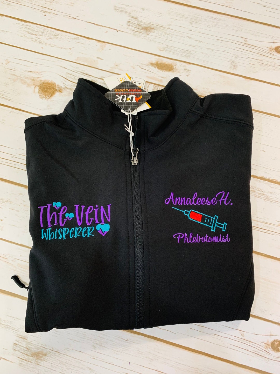 Phlebotomy Jacket, Vein Whisperer, Women's Embroidered Jacket, Nurse ...