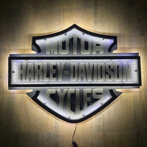 LED Harley Davidson Sign. Neon, Bedroom, Gameroom, Arcade Room, Man ...