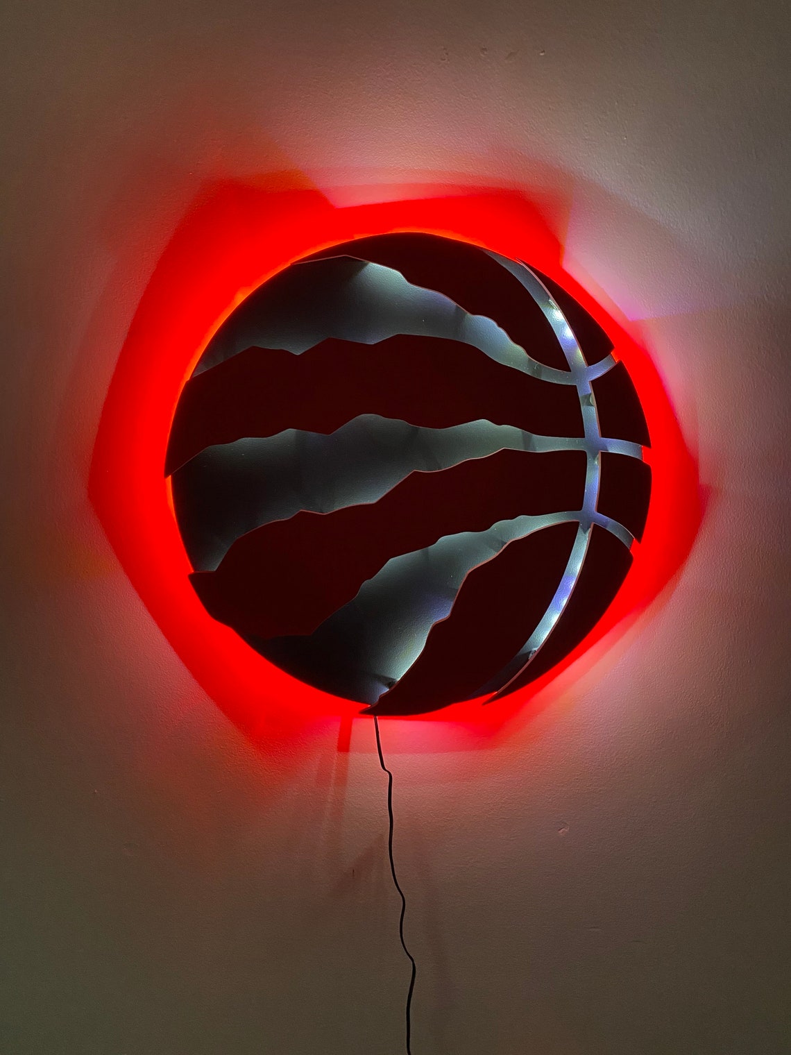 LED Toronto Raptors logo. NBA. Man Cave. Arcade. | Etsy