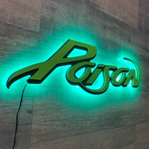 LED Poison Sign. Bedroom, Man Cave, Arcade, Bar. - Etsy