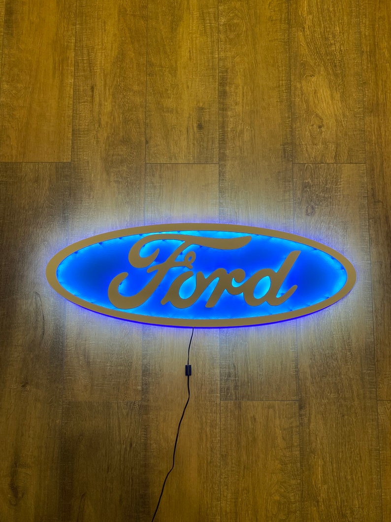 LED Ford Logo Sign. Bedroom Man Cave Arcade Bar. | Etsy
