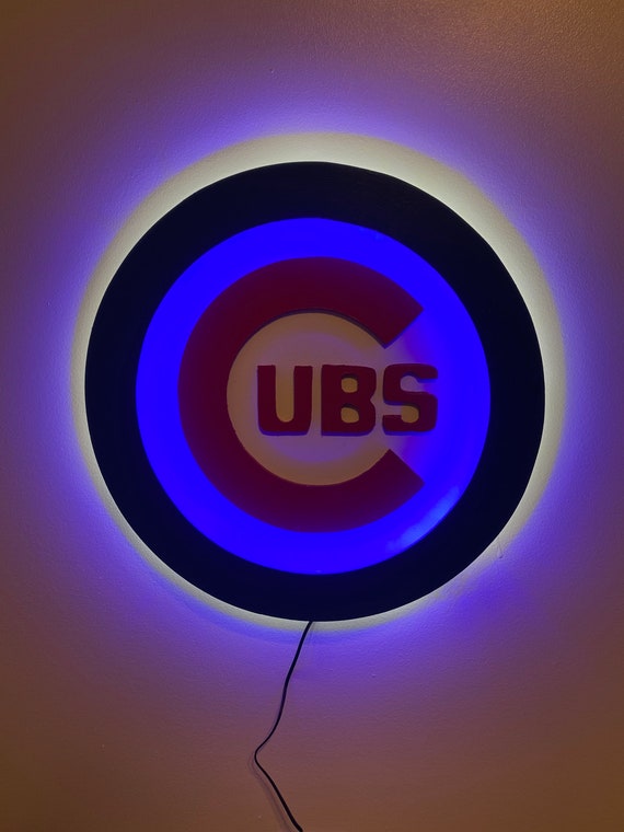 LED Chicago Cubs Sign. Man Cave. Bar. | Etsy